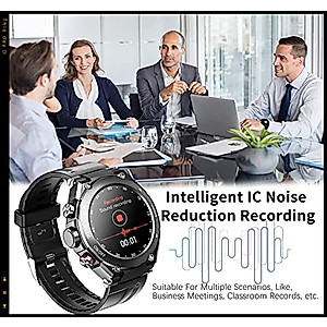 GUIQU Smart Watch with Earbuds, 6D Sound Effects, 1.3" HD Touch Screen, IP67 Waterproof, Sports Watch for Built-in GPS, Adventure Tactical Watch Compatible Android Phones and iOS