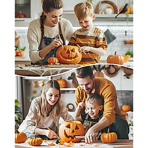 Luditek Halloween Pumpkin Carving Tools, Halloween Jack-O-Lanterns 11 Piece Professional Stainless Steel Pumpkin Carving Kit, Pumpkin Cutting Supplies Tools Kit for Adults Kids