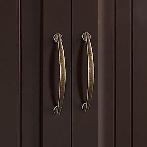 Yaheetech Over The Toilet Storage with 2 Doors & Adjustable Shelf, Free Standing Toilet Rack Wooden Space-saving Collect Cabinet, Bathroom Furniture, 9Dx24.5Wx66H Inches, Espresso