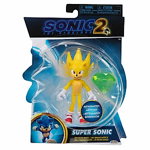 Sonic The Hedgehog 2 Movie Series 4-inch Action Figure Super with Master Emerald 41497