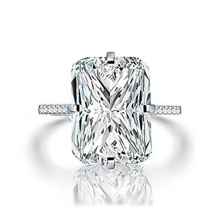 ZJQZBSS S925 Sterling Silver Plated 18K White Gold Ladies Wedding Ring AAA Cubic Zirconia Diamond Ring Engagement Wedding Princess Square Diamond Ring Jewelry (7)