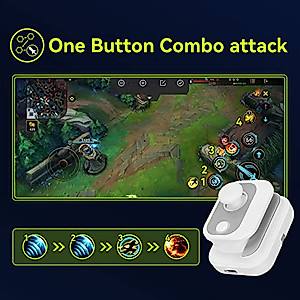 Mobile Phone Game Joystick, 3.4V 4 Modes Prevent Loss Comfortable Grip Universal Game Control Touch for Mobile Phones (White)