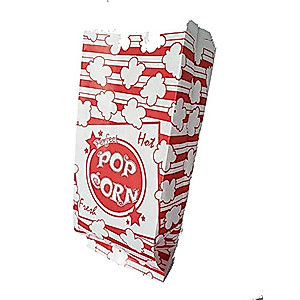 Concession Essentials Paper 1 Oz Printed Popcorn Bags. Pack of 125 Count Popcorn Bags