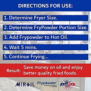 MirOil L106 8 Gal - BULK SAVER - 2 x L104 Boxes of Fry Powder Oil Stabilizer and Filter Aid, CS of 2 x 4 Gallons of Powder - Fry Oil Saving, Item 403022