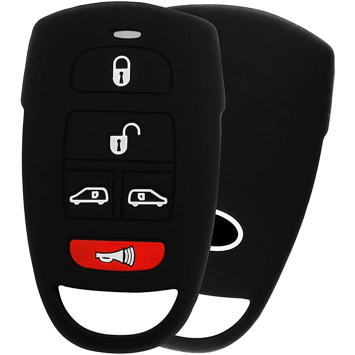 KeyGuardz Keyless Entry Remote Car Key Fob Outer Shell Cover Soft Rubber Case for Kia Sedona Mini Van Hyundai Entourage