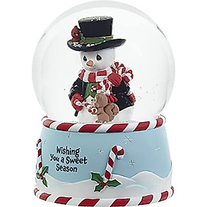 Precious Moments 221103 Wishing You A Sweet Season Annual Snowman Musical Resin/Glass Snow Globe