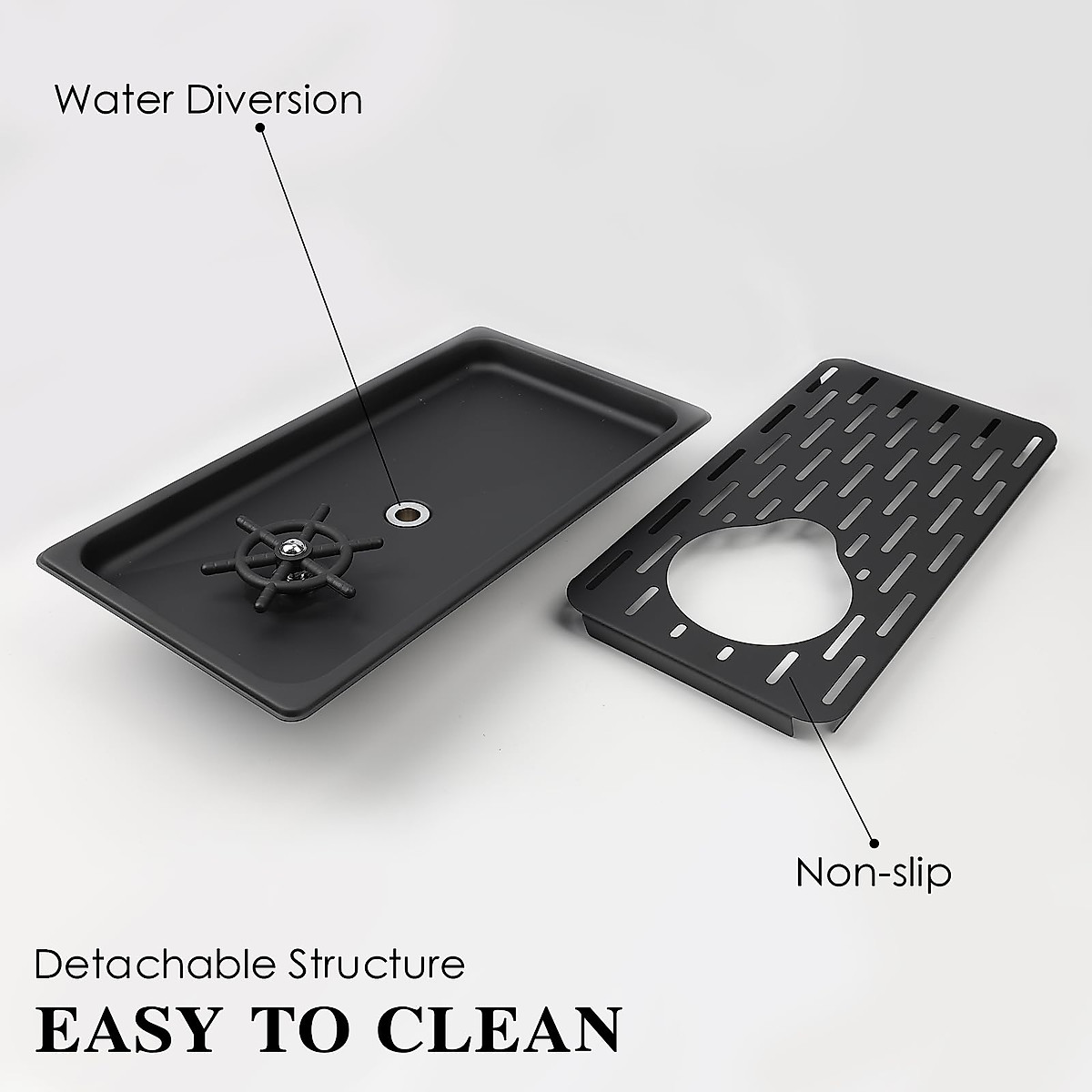 Pitcher Washer, Espresso Washer and Spray, Drainage and Drip Tray, 304 Stainless Steel Bar Glass Washer Sink, Suitable for Home Kitchen, Hotel, Coffee Shop, Restaurant (Silver)