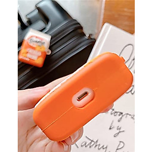 Funny Case Compatible with Apple AirPods Pro Anime Cool Kawaii Food Cover Silicone Shell Anti-Fall Cases for AirPods Pro 2019 with The Carabiner for Men Women (AirPods Pro, Goldfish Snacks)