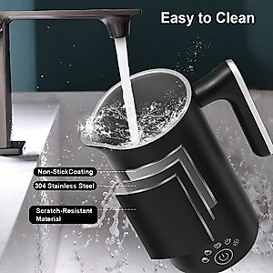 Electric Milk Frother and Steamer - 17oz/500ml Hot and Cold Foam Maker - 4-in-1 Automatic Coffee Frother - Perfect for Hot Chocolate, Lattes, Cappuccinos, and Macchiatos