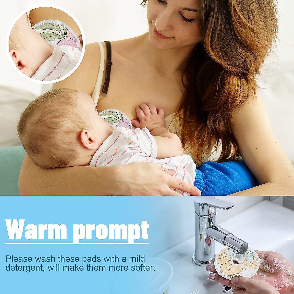 32 Pieces G Tube Button Covers Tube Pad G Tube Pads Holder Cotton Pads for Feeding Support Reusable Feeding Tube Supplies Soft G Tube Covers for Breastfeeding Nursing Care, 4 Designs (Floral)