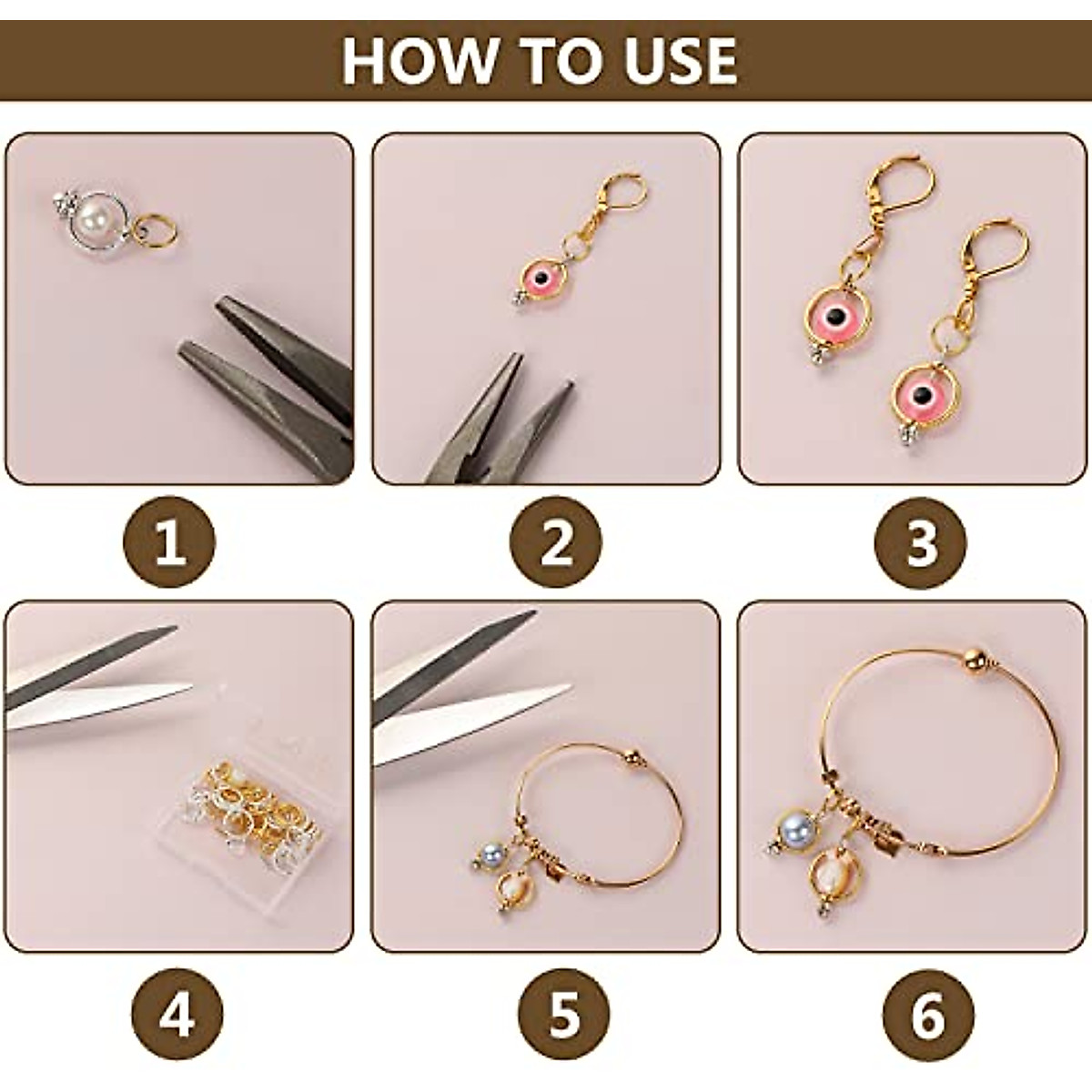 90PCS Double Hole Bead for Jewelry Making, UHOMENY Round Frames Links Connectors Two Hole Circle Frame Spacer Beads Brass Round Connector Ring for Beading Earring Bracelet Necklace (Gold & Silver)