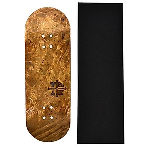 Prolific Wooden Fingerboard Deck, The Graham Cracker - 32mm x 97mm - Handmade, Pro Shape & Size - Five Plies of Wood Veneer - Includes Prolific Foam Tape - Teak Tuning
