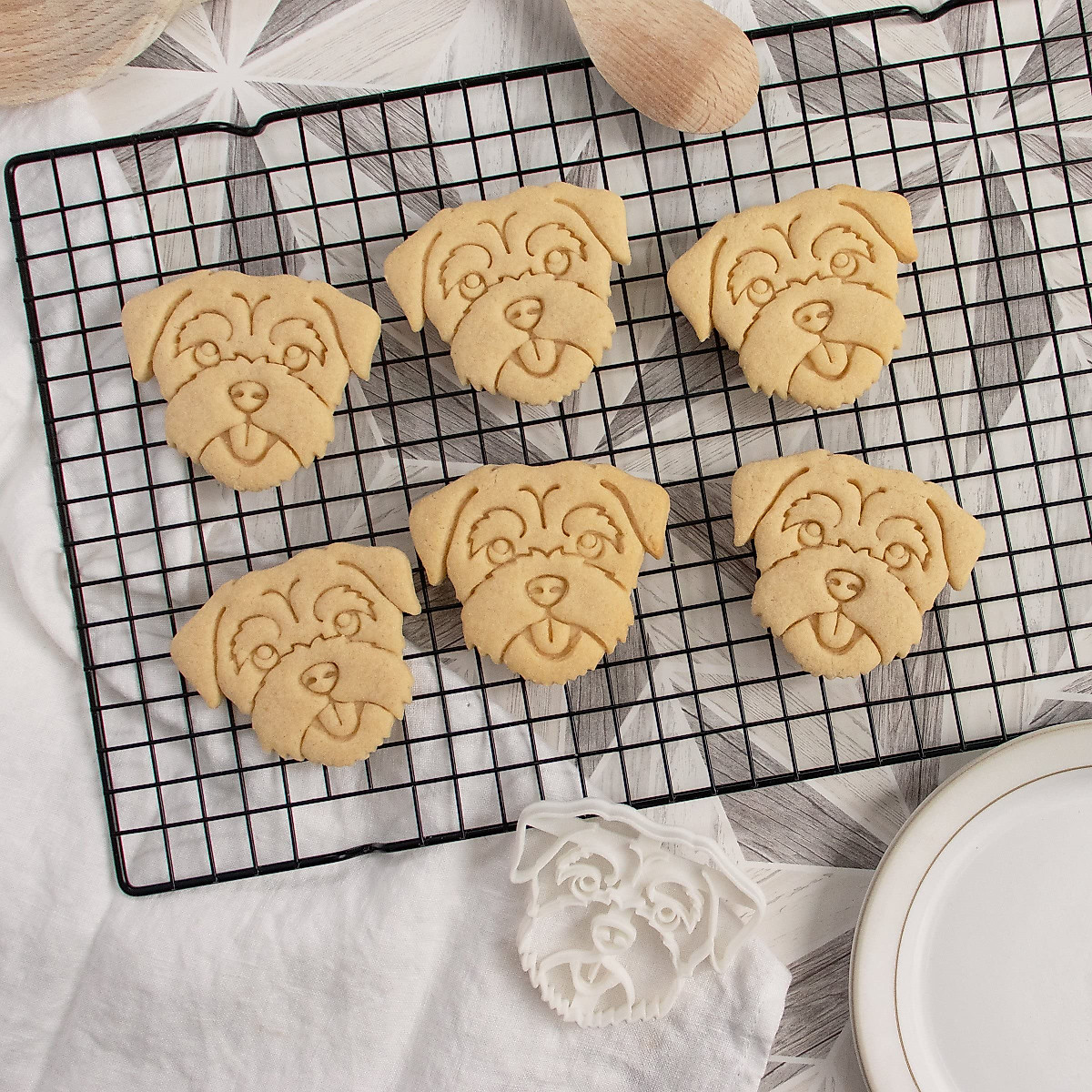 Border Terrier Face cookie cutter, 1 piece - Bakerlogy