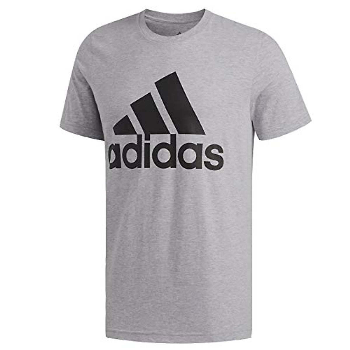 adidas womens Go-To-Performance Short Sleeve Tee Medium Grey Heather/Black Medium