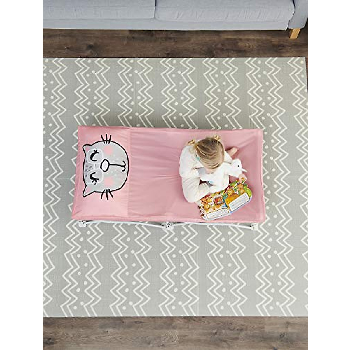 Regalo My Cot Pals Small Single Portable Toddler Bed , Cat, Pink