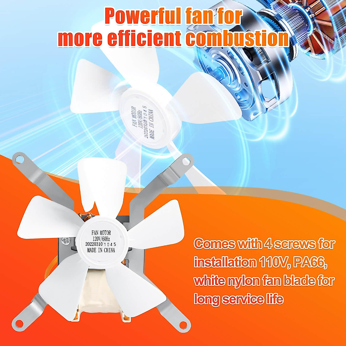 Pellet Grill Replacement Parts for Traeger, Pit Boss Wood Pellet Grills, Upgraded Auger Motor, Grill Induction Fan, Fire Burn Pot and Hot Rod Igniter, Grill Parts with Ash Remover, Screws and Fuse