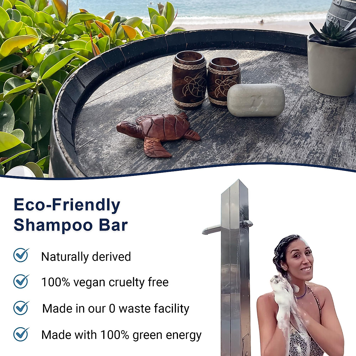 Pacific Spirit Moisturizing Shampoo Bar with Argan Oil for dry Hair - High Shine - Tropical Scent - SLS free, Sulfate-Free, Soap-Free, Zero Waste, Vegan, 3.53 Oz