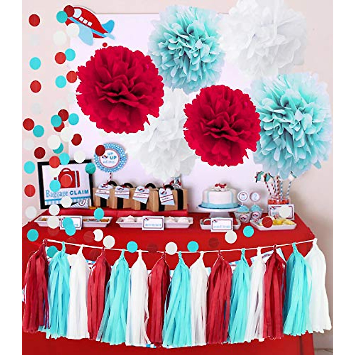 Dr. Seuss Party Decorations Cat in The Hat Thing 1 and Thing 2 Baby Shower Decorations//Dr Seuss Cat in The Hat 1st Birthday Party Supplies/Airplane Party Decor/2023 Nurse Graduation Decorations