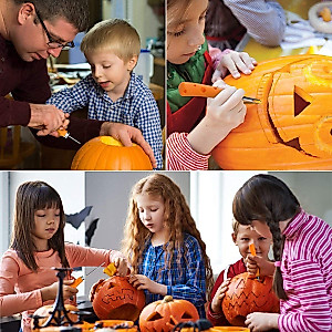 Oizzduru Pumpkin Carving Kit Halloween, 9 PCS Professional Heavy Duty Carving Set, Stainless Steel Pumpkin Carving Tools with Carrying Case LED Candles for Halloween Decoration Jack-O-Lanterns
