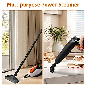 WICHEMI 1800W Steam Cleaner for Cleaning, Handheld Steamer High Pressure Steam Machine + 1800W High Temperature Floor Steam Mop Multipurpose Steam Cleaning Machine for Home Use Car Detailing