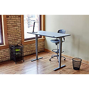 Safco Products Onyx Mesh 1 File Drawer and 2 Small Drawers Rolling File Cart 5213BL, Black Powder Coat Finish, Durable Steel Mesh Construction, Swivel Wheels for Mobility