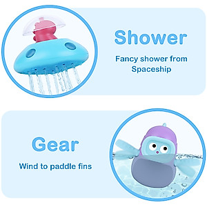 iPlay, iLearn Bath Toys for Toddlers 1-3, Baby Bathtub Pool Toys, Infant Fun Bath Tub Time, Floating Stacking Boats Water Toy, Birthday Shower Gift Set for 6 9 12 18 Month 1 2 3 Year Girls Boys Kids
