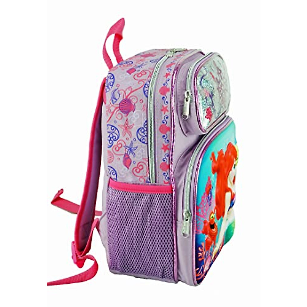 Ruz The Little Mermaid Ariel Medium 3-D EVA Molded 12 Inch Backpack