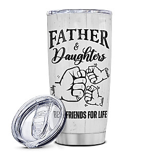 Wassmin Dad Gifts From Daughter Personalized Father Daughter Best Friends Tumbler Cup 20oz 30oz Dads Stainless Steel Insulated Coffee Tumblers Travel Mug Fathers Day Birthday Present