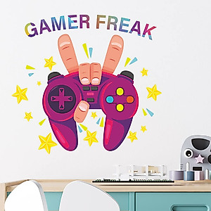DEKOSH Gaming Room Decor Full Set for Boys | Gamer Wall Art Bundle with 35 Gaming Decorative Stickers for Boys Bedroom Decor