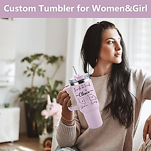 Ships Next Day,I Wish We Lived Closer,Best Friend Gifts 40 OZ Tumbler with Handle,Personalized Tumbler with Name Custom Long Distance State to State Coffee Cup Christmas Gifts for Women