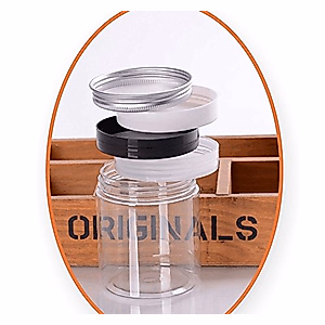 erioctry 250ml / 8Oz Jars PET Plastic Empty Cosmetic Containers Jars Cases with Silver Aluminum Lid Cream Lotion Box Ointments Bottle Food Bottle Makeup Pot Jar 6 Pack (8Oz/250ml)