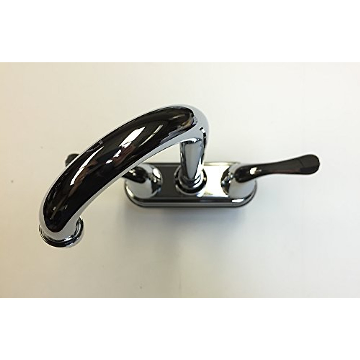 StoneCrest Dual Control 4" Metal Bar Faucet with Tea-Pot Style Handles, Chrome Finish.