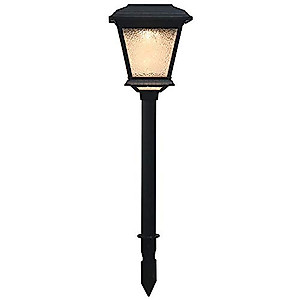 Hampton Bay Solar 0.2-Watt Black Outdoor Landscape LED Path Light (6-Pack)