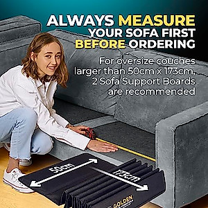 Golden Home Essentials 20in x 68in Extra Strong Couch Support for Sagging Cushions - Sofa Cushion Support Board - 0.4in Thick Saggy Couch Cushion Support for Sagging Seat - Sagging Couch Support Board