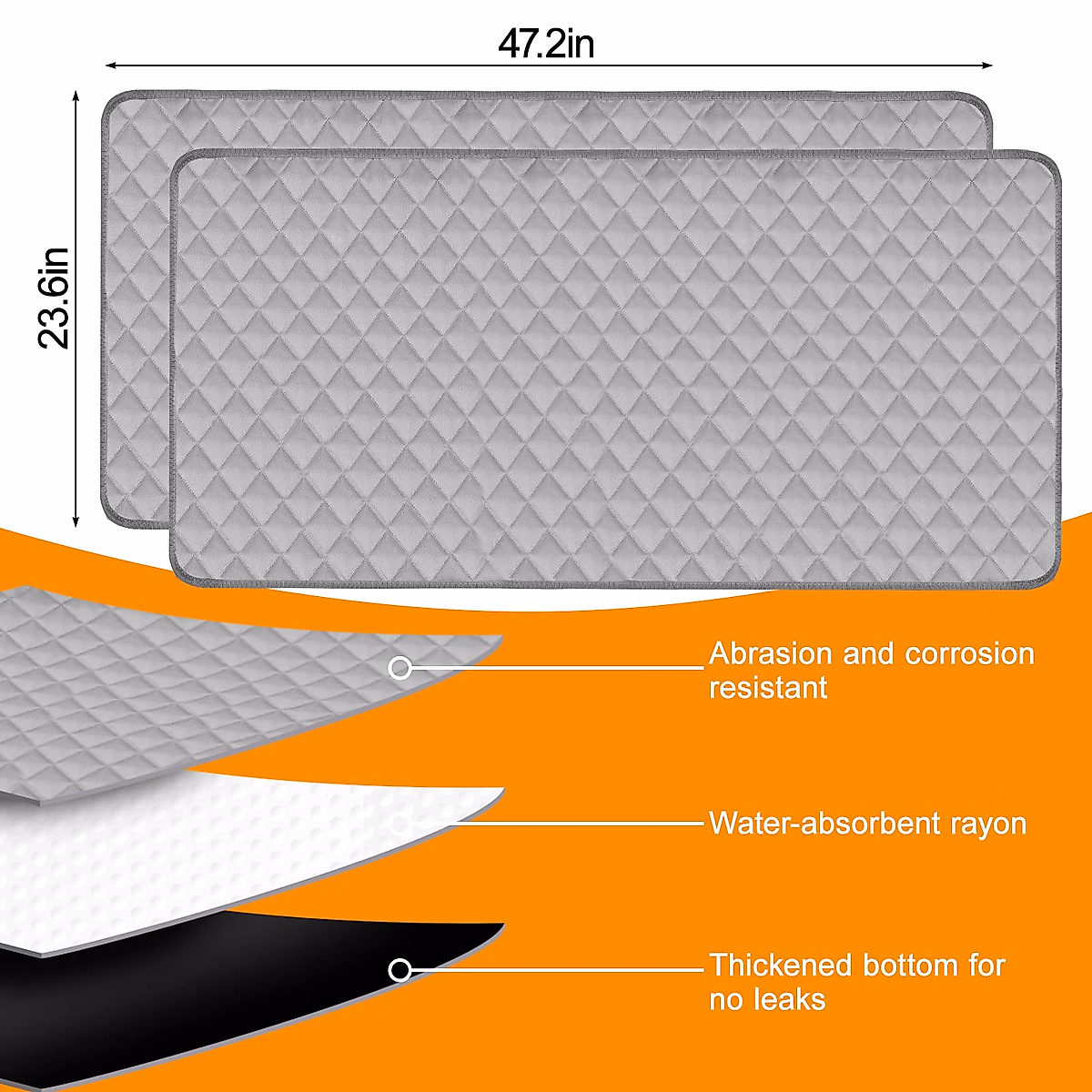 AIERSA 2Pack Guinea Pig Cage Liners - Super Absorbent and,Odor Control,Guinea Pig Bedding Solution 23" x 47"