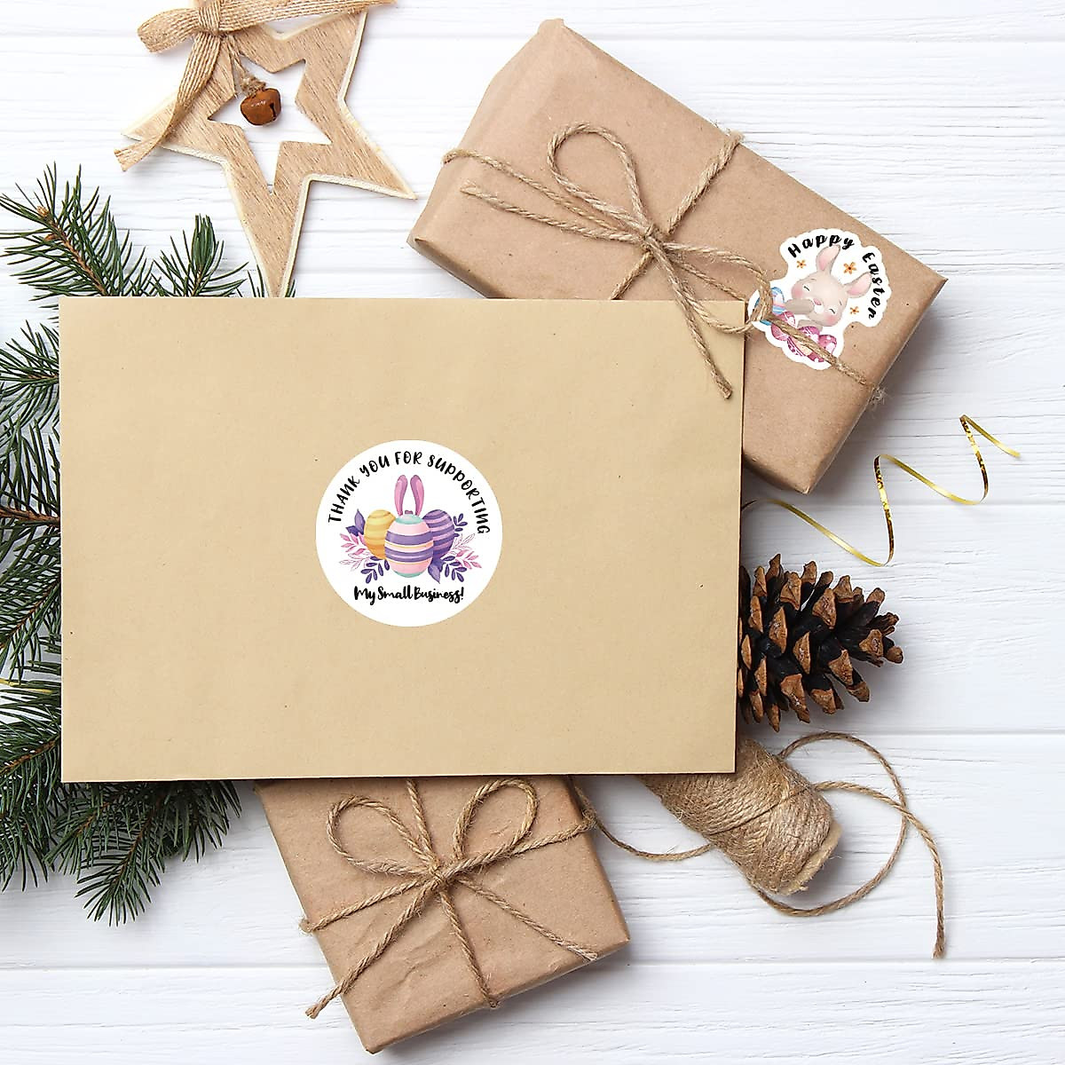 240PCS Thank You for Supporting Easter Stickers,Cute Small Business Envelopes Stickers for Handmade Goods Business Packages,Easter Day Theme Small Shop Business Stickers for Envelopes Seals