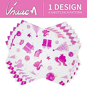 Vnaaem Pink Christmas Wrapping Paper for Girls Kids - Princess Christmas Tree Stocking Gift Design Cute Xmas Gift Wrap for Holiday Party Baby Shower Wedding Winter Birthday, 19.6 X 27.8Inch Per Sheet(6 Sheets)