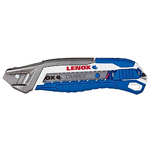 Lenox Tools Ergonomic Utility Knife, Fast Snap with Magnetic Blade Loading 18mm, Slider Integrated Snapper Knife (LXHT10597)
