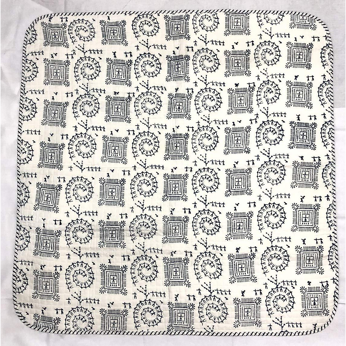 Trade Star Handmade Wrap Blanket Ethnic Toddler Blanket Reversible Super Soft Quilted Hand Block Print Baby Quilt Warm Baby Quilt 100% Cotton Quilt Indian Design Baby Blanket (Pattern 5)