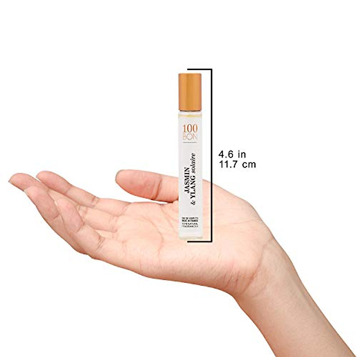 100 BON Solaire Delicate & Luminous Organic 100% Natural Floral Fragrance with Bergamot, Jasmine, Ylang-Ylang, Mint & Coconut for Women & Men, 0.5 Fl Oz