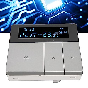 Floor Heating Thermostat, Wall Mounted Digital Thermostat Wide Application Remote Control 90-240V for Villas (Without WiFi)