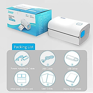Jiose Thermal Label Printer - 4x6 Label Printer for Small Business Shipping Packages - One-Click Printing on Windows Mac Chrome Systems,Support USPS Shopify Ebay etc
