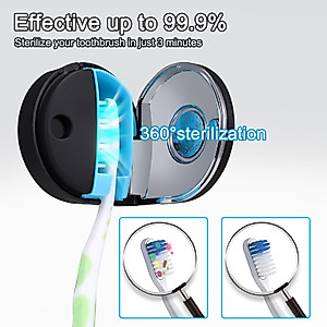 TAISHAN UV Sanitizer Toothbrush Case，Rechargeable Portable Mini Holder with Mirror,Fits All Toothbrushes for Electric and Manual,Safety Feature Home Travel