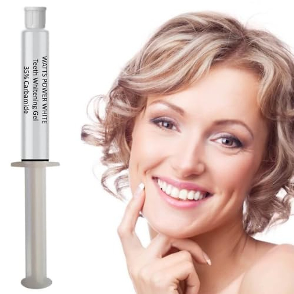 Watts Power 35% Dual Action Teeth Whitening Gels Huge 10ml - 4 Huge 10ml Gels Plus Aftercare Gel - Optimized OTC Dual Action for Surface and Deep Stains for Quick Results - Made in The USA - Kosher