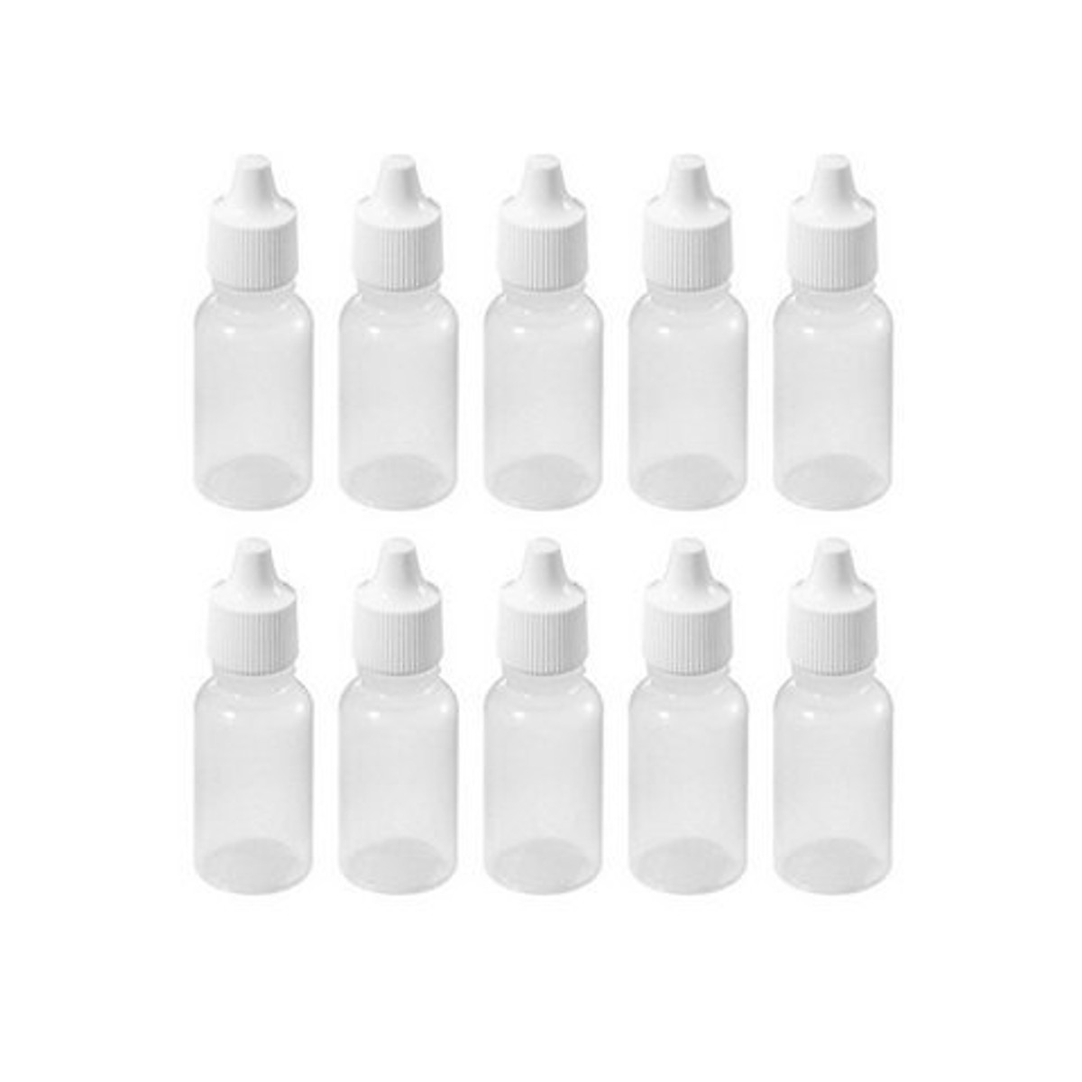 50PCS 10ML Clear Plastic Empty Squeeze Dropper Dropping Bottles(Drops Of Plug Can Removable) Eye Liquid Containers For Personal Care