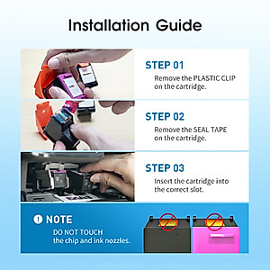 67XL Ink Cartridge Combo Pack Replacement for HP 67 67XL for DeskJet 2742 2755 Envy 6052 6055 6075 DeskJet Plus 4152 4155 4158 Printer (1 Black,1 Tri-Color)