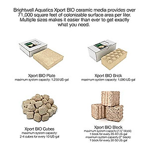 Brightwell Aquatics Xport-BIO Block - Biological Filtration Mediafor Bacteria Growth and Phosphate Reduction (XPBLOCKBIO2.0in-3pk)