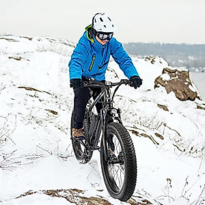 PEXMOR Electric Bike for Adult, 26" Fat Tire Electric Mountain Bike 500W EBike 48V 13AH Removable Battery, 20MPH Adult Electric Bicycle Lockable Suspension Fork, Beach Snow E-Bike Shimano 7 Speed