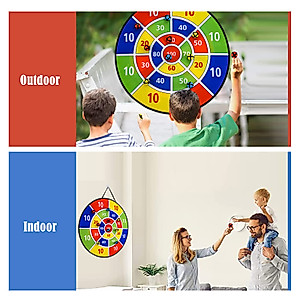29"/73cm Dart Board with 12 Balls and 12 Darts, Board Games for Kids 4-6-8-12, Stocking Stuffers for Kids Boys Teen, Kids Toys Carnival Games for Indoor Outdoor (Dartboard with 12 Balls 12 Darts)