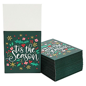 Christmas Utensil Holder Pockets for Holiday Dinner Parties (3.7 x 7.5 In, 36 Pack)